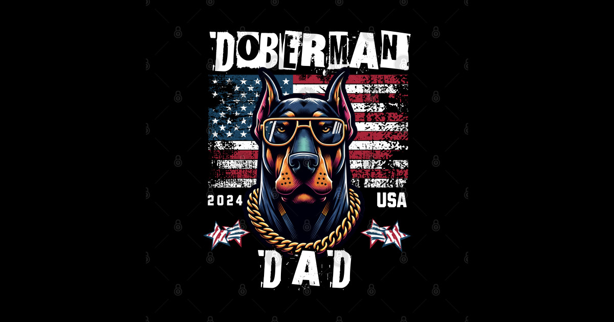 Doberman Dad - Dad - Sticker | TeePublic