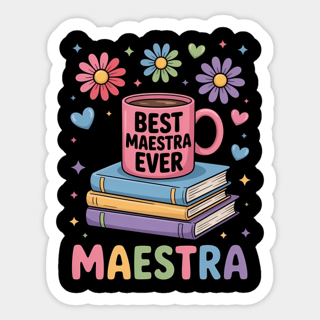 Maestra Sublimation Teacher Appreciation Gift Colorful Teacher Spanish ...