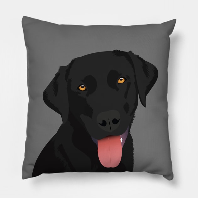 Adorable Black Lab - Black Lab - Pillow | TeePublic