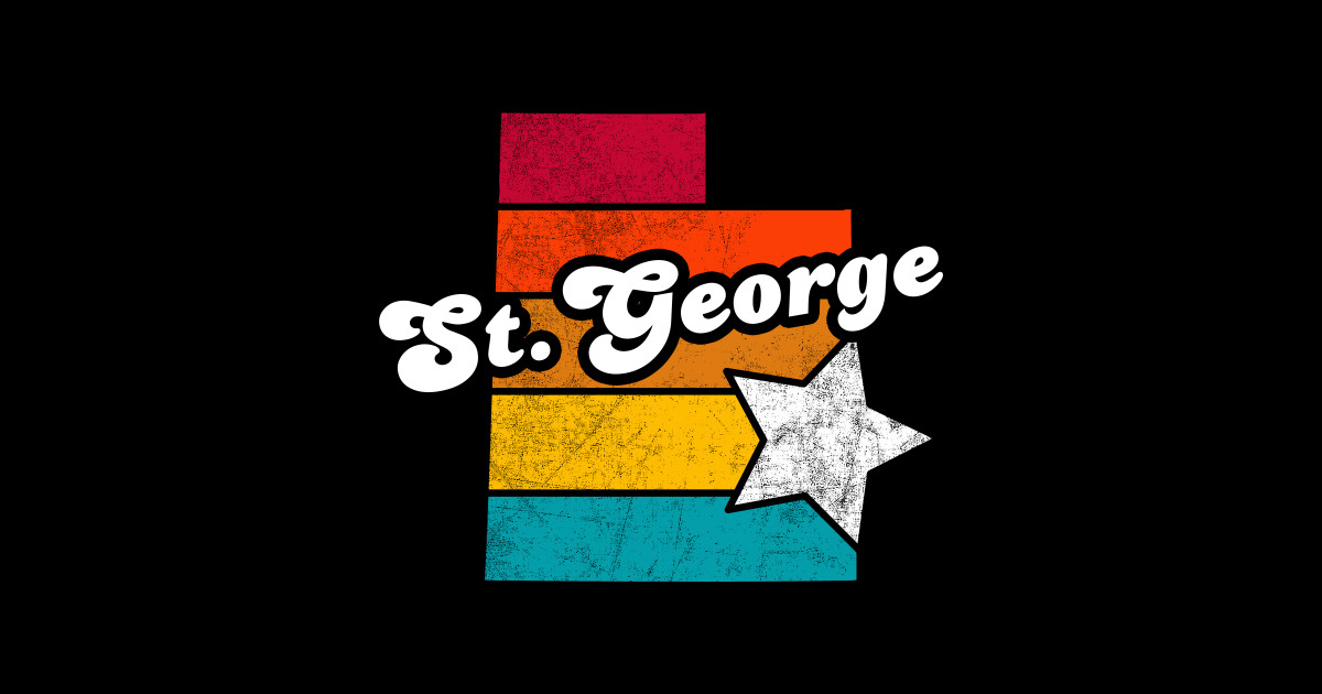 St. George Utah Vintage Distressed Souvenir - St George Utah - Sticker ...