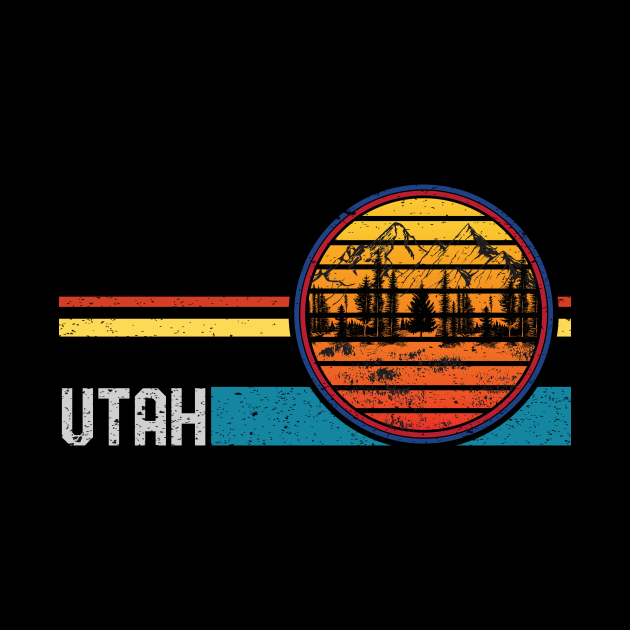 Vintage Retro Utah 80s 70s Utah Mountain Hiking Camping - Utah - Mug ...
