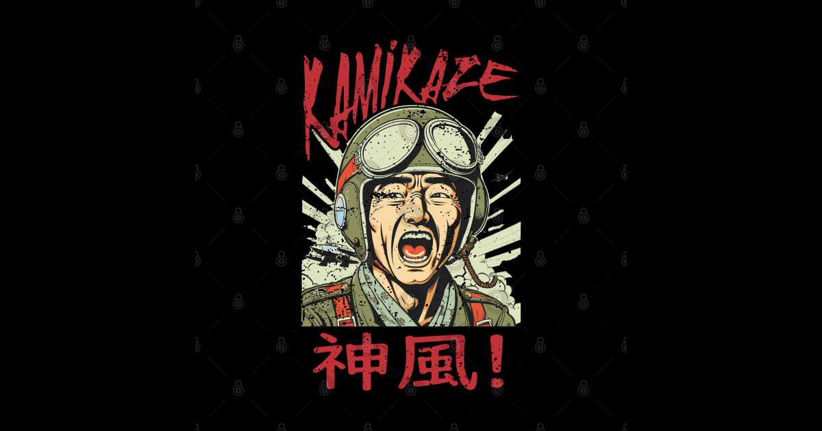 Kamikaze! WWII Japanese Pilot - Kamikaze - Sticker | TeePublic