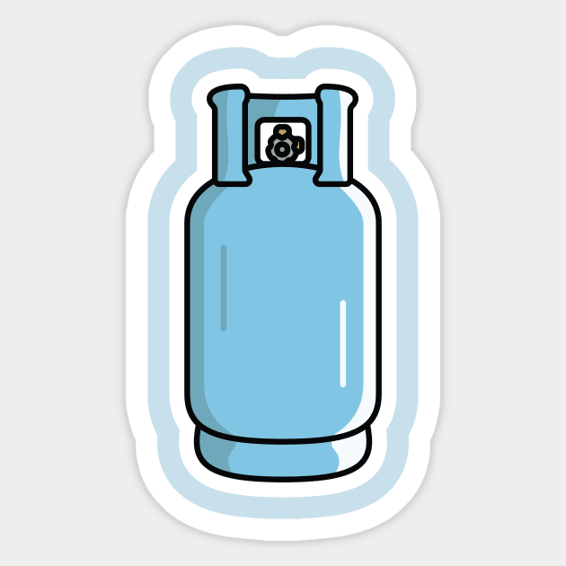 Gas Cylinder Tank Sticker vector illustration. Transportation and ...