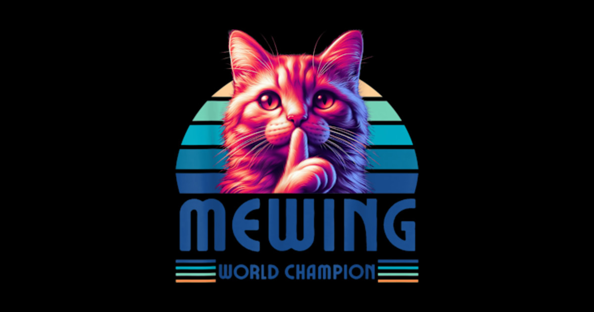 Mewing Champion Mewing Cat Meme Cat Mewing Can'T Talk - Mewing ...