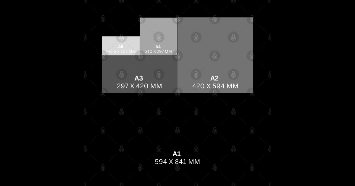 Paper Sizes A1, A2, A3, A4, A5 0.1 - Paper - T-Shirt | TeePublic