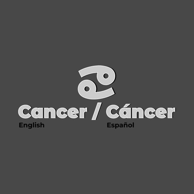 Cancer Power Color- Silver & Grey - Cancer - T-Shirt | TeePublic