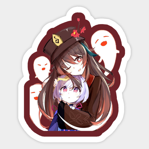 Hu Tao And Qiqi - Genshin Impact - Sticker | TeePublic