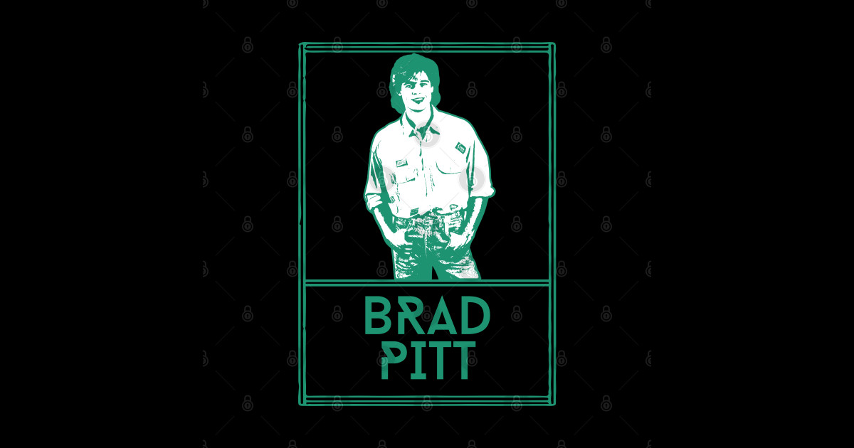 Brad pitt\\retro fan art - Brad Pitt - Sticker | TeePublic