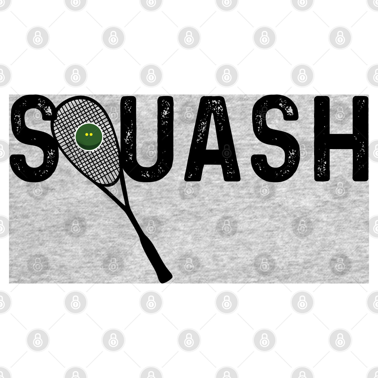 Squash Racket and Text Logo - Squash Racket - T-Shirt | TeePublic