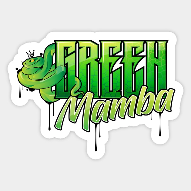 Green Mamba Venomous Snake graffiti urban style - Mamba - Sticker ...