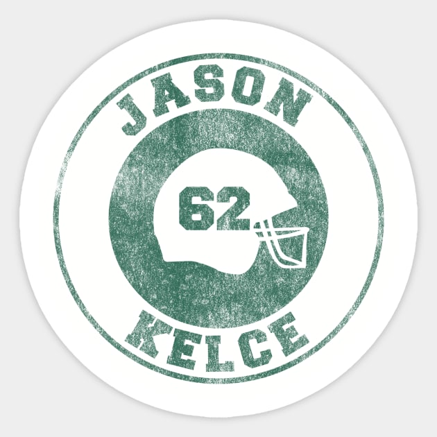 Distressed Jason Kelce Philadelphia - Jason Kelce - Sticker | TeePublic