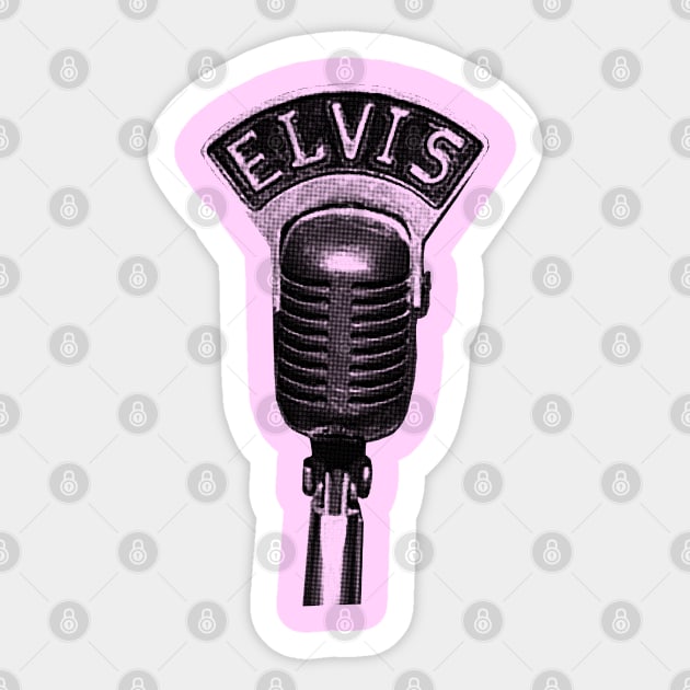 Elvis Microphone design - Elvis Presley - Sticker | TeePublic