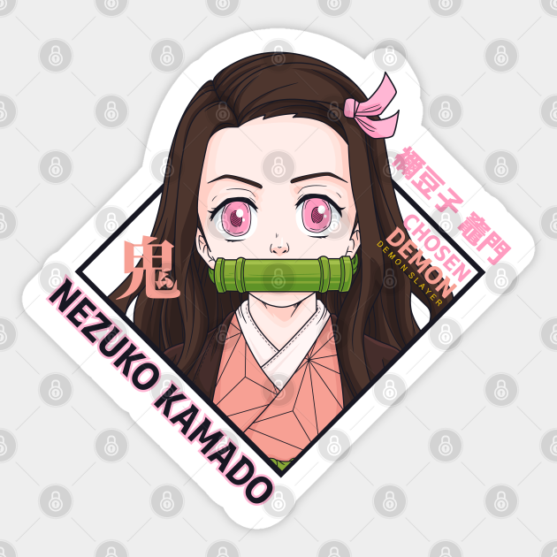 Nezuko Kamado - Demon Slayer Kimetsu No Yaiba - Sticker | TeePublic