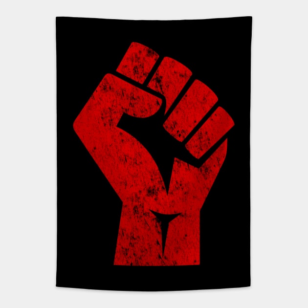 Big Red Raised Fist Salute of Unity Solidarity Resistance - Fist ...