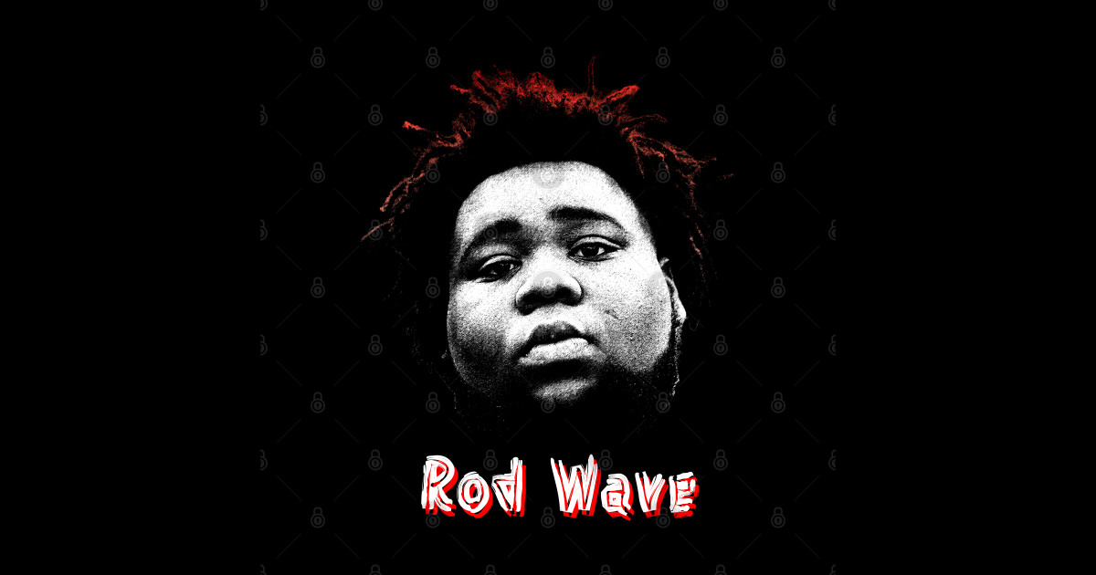 Rod Wave Red Portraid - Rod Wave - Sticker | TeePublic