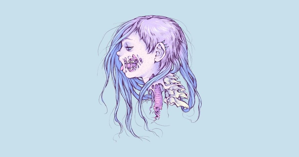 Pastel Gore Girl - Gore - Sticker | TeePublic
