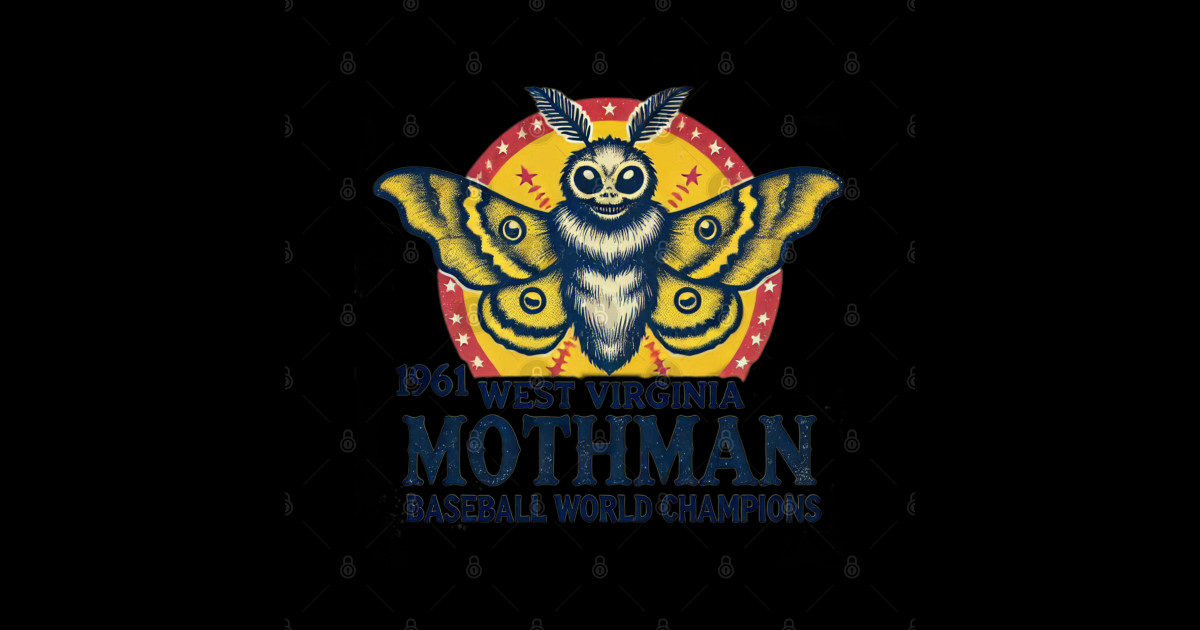 1961 West Virginia mothman baseball team - Mothman - Sticker | TeePublic