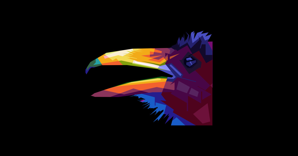 Crow WPAP animals - Popart - Sticker | TeePublic