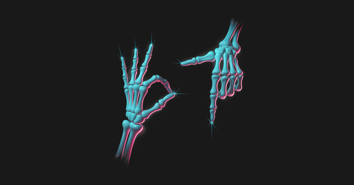 67 Skeleton Hand 6 7 Halloween Six Seven ns - Funny Skeleton Hand - T ...