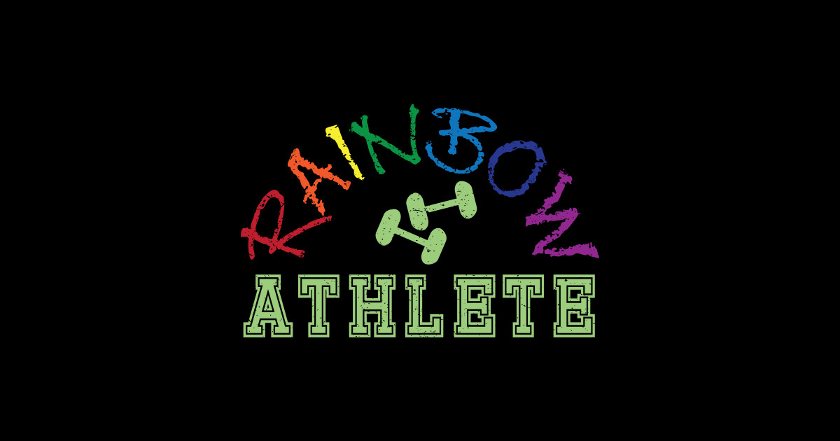 Rainbow Athlete - Athlete - Sticker | TeePublic