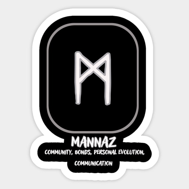 The Nordic rune Mannaz - Nordic Mythology - Sticker | TeePublic
