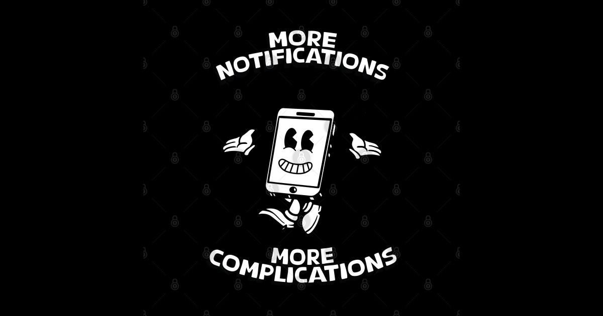 Smartphone. Notifications=complications cartoon - Smartphone - Sticker ...
