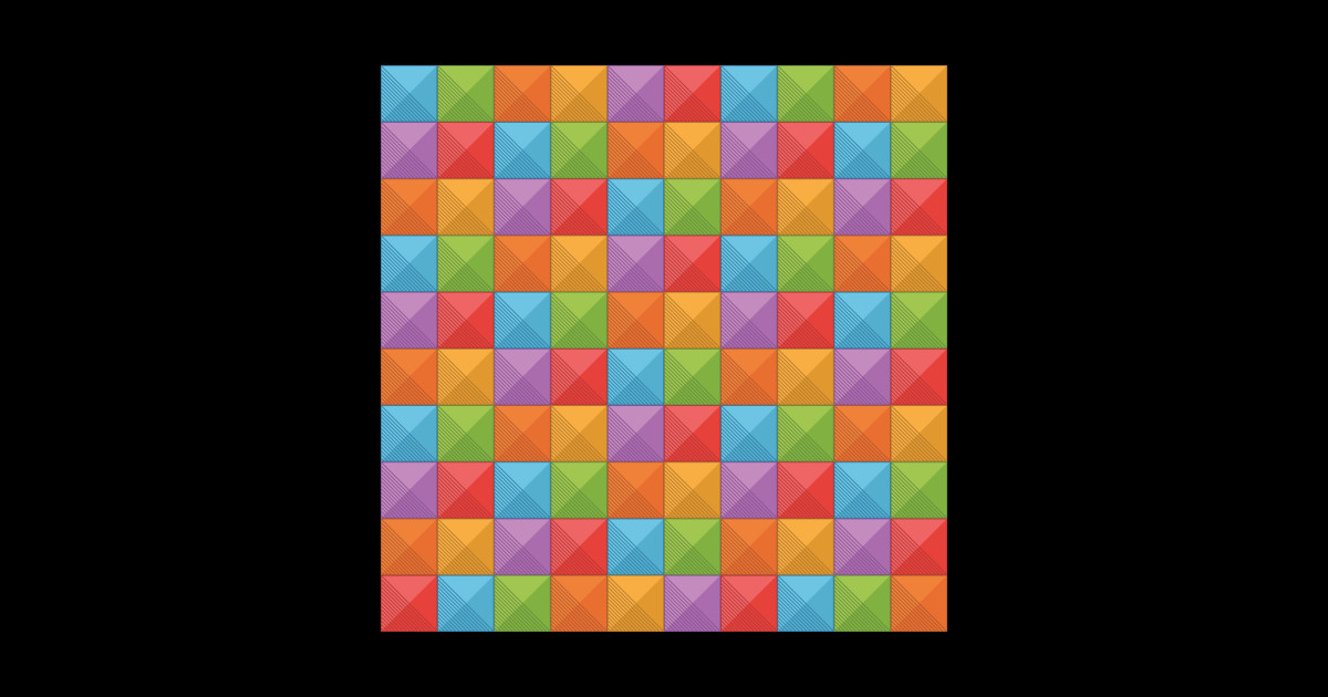 Multi Coloured Blocks - Squares - Sticker | TeePublic