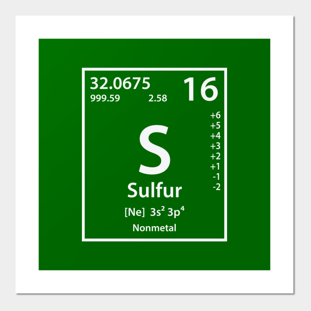 Sulfur Element - Sulfur - Posters and Art Prints | TeePublic