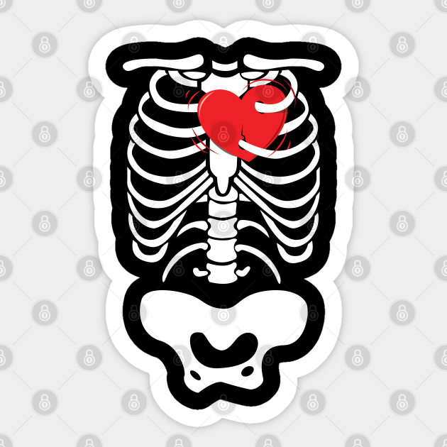 Halloween Skeleton Rib Cage - Skeleton Bones - Sticker | TeePublic