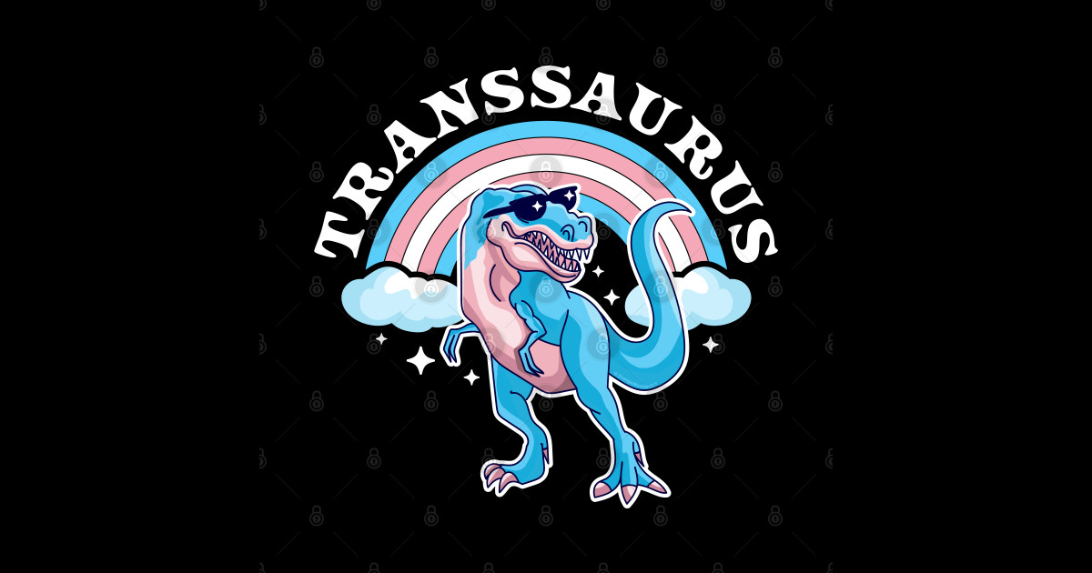 Transgender Dinosaur Transsaurus Trans Pride LGBT Pride Flag ...