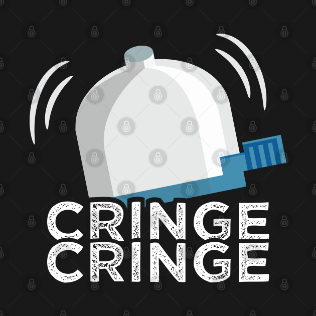 Cringe Button Bicycle Bell Meme Cringe Alert - Cringe - T-Shirt | TeePublic