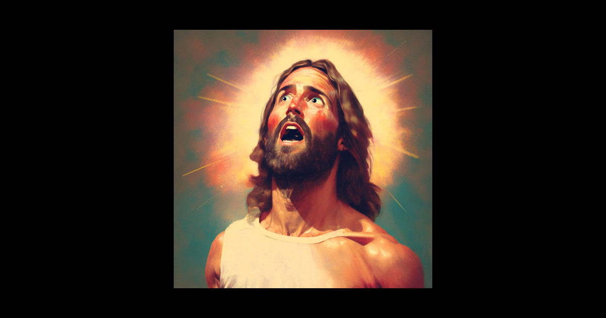2d realistic illustration of Jesus Meme - Jesus Lover - Posters and Art ...
