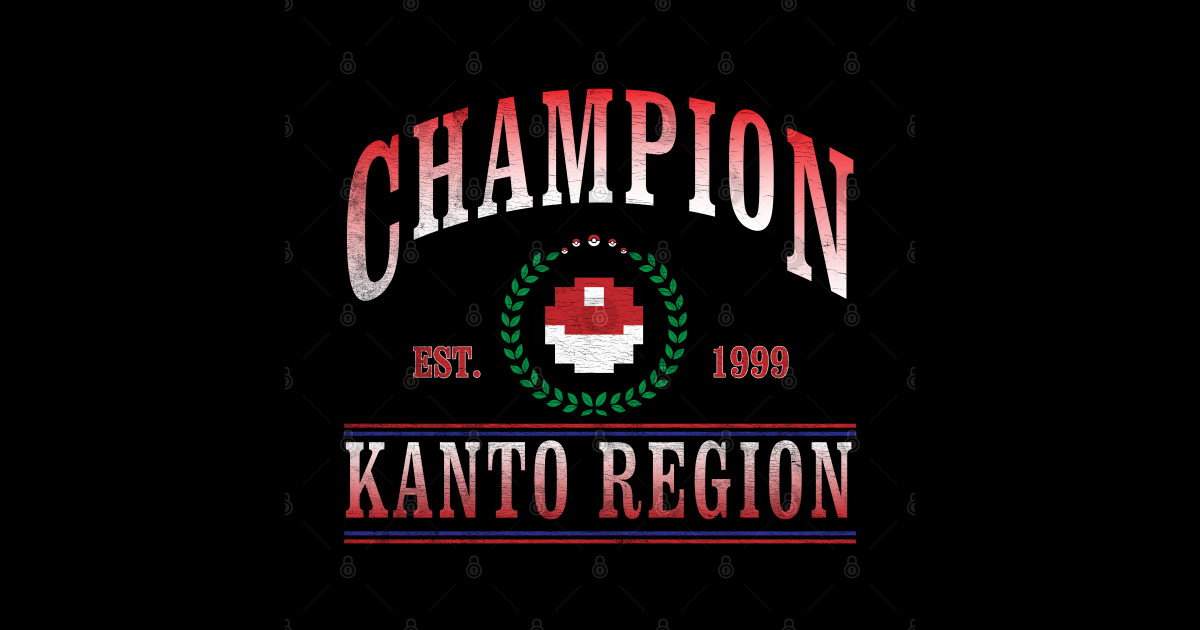 1999 Kanto Region Champ - Video Game - Sticker | TeePublic