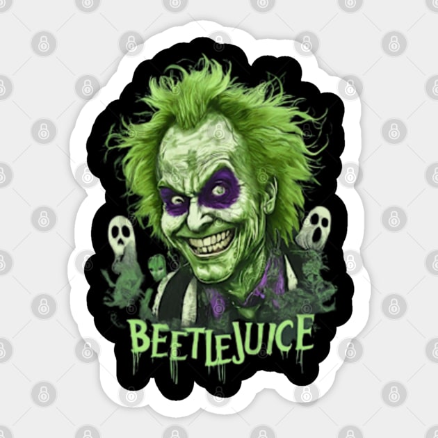 Beetlejuice with Boo! - Beetlejuice - Sticker | TeePublic