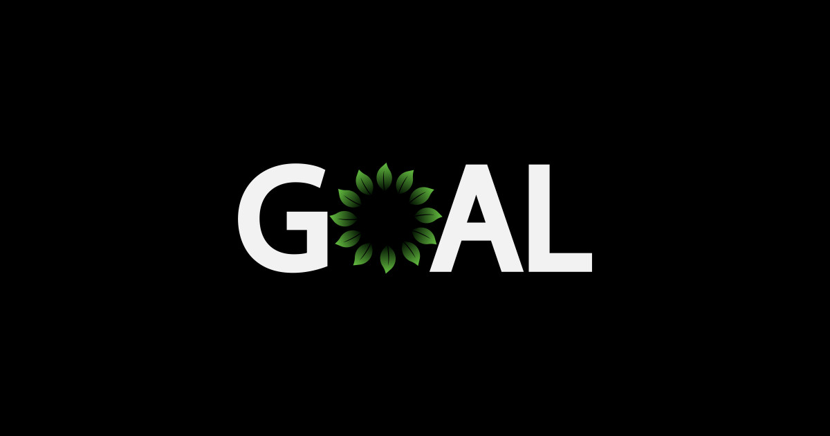 Goal typography design - Goal Typography Design - Sticker | TeePublic