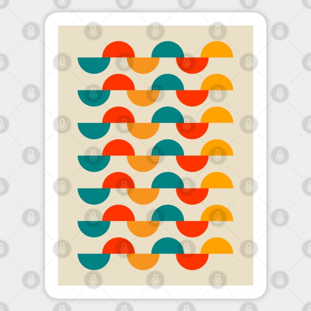 Geometric half circle - Geometric - Sticker | TeePublic