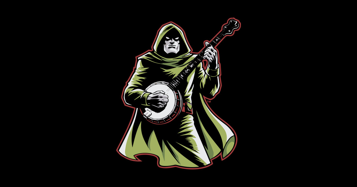 Doctor Doom Banjo Retro Comic Book Hero Fan - Dr Doom - Posters and Art ...