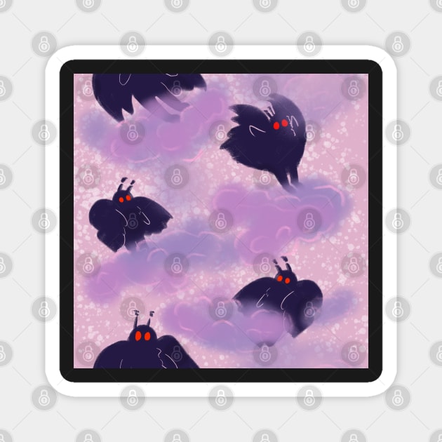 pastel mothman pattern - Mothman - Magnet | TeePublic