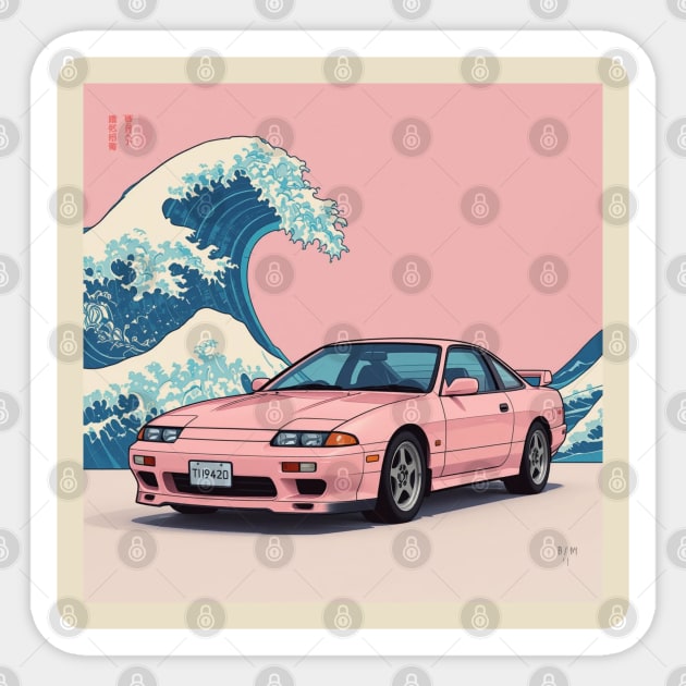 Nissan 240SX Japanese Wave - Nissan 240sx - Sticker | TeePublic