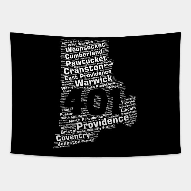 Rhode Island Cities 401 Area Code - Rhode Island - Tapestry | TeePublic