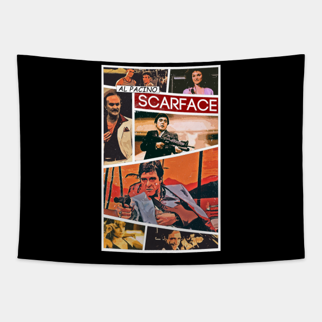 Scarface Comic Book Inspired Fan Art Design - Scarface - Tapestry ...