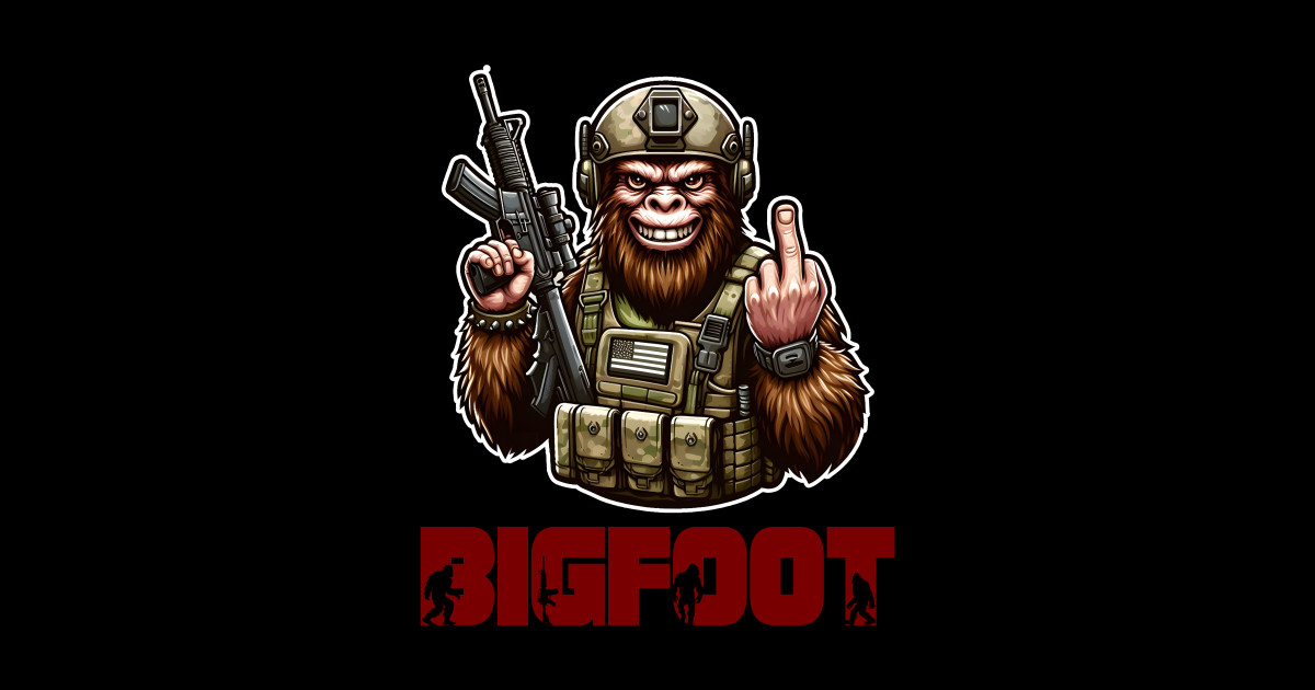 Tactical Bigfoot - Bigfoot - Sticker | TeePublic
