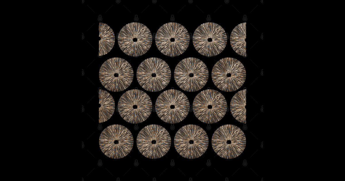 Golden mushroom spore print - Spore - Phone Case | TeePublic
