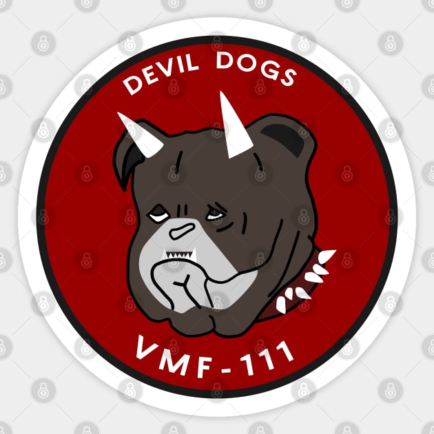 VMF 111 Devil Dogs - Squadron Patches - Sticker | TeePublic
