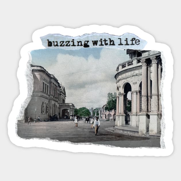 Buzzing with Life - Vintage - Sticker | TeePublic