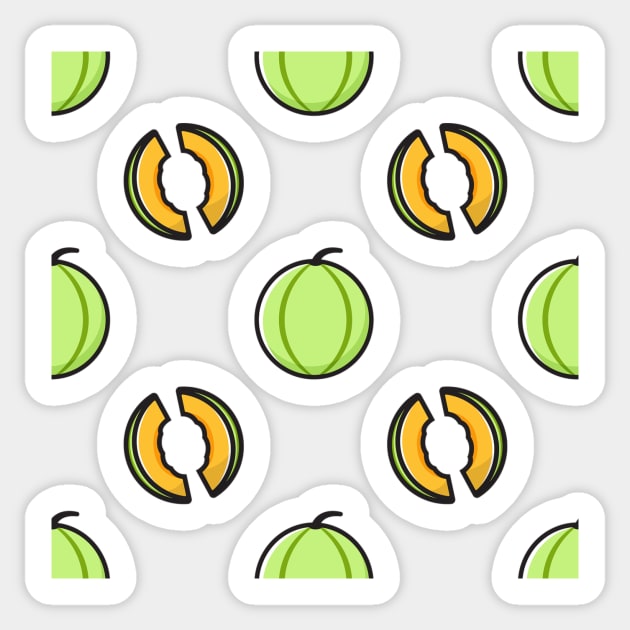 Melon pattern - Melon - Sticker | TeePublic