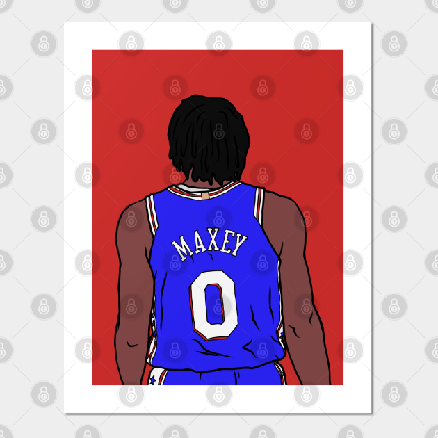 Tyrese Maxey Back-To - Tyrese Maxey - Posters and Art Prints | TeePublic