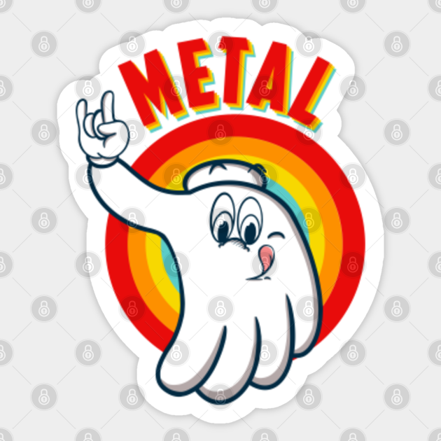 Metal Head Sign - Metal Hand - Sticker | TeePublic