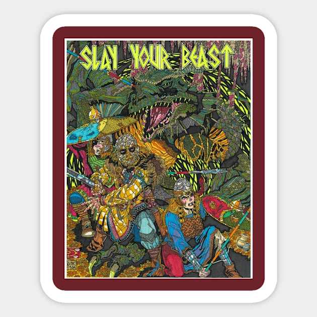 Slay Your Beast - Dragonslayer - Sticker | TeePublic
