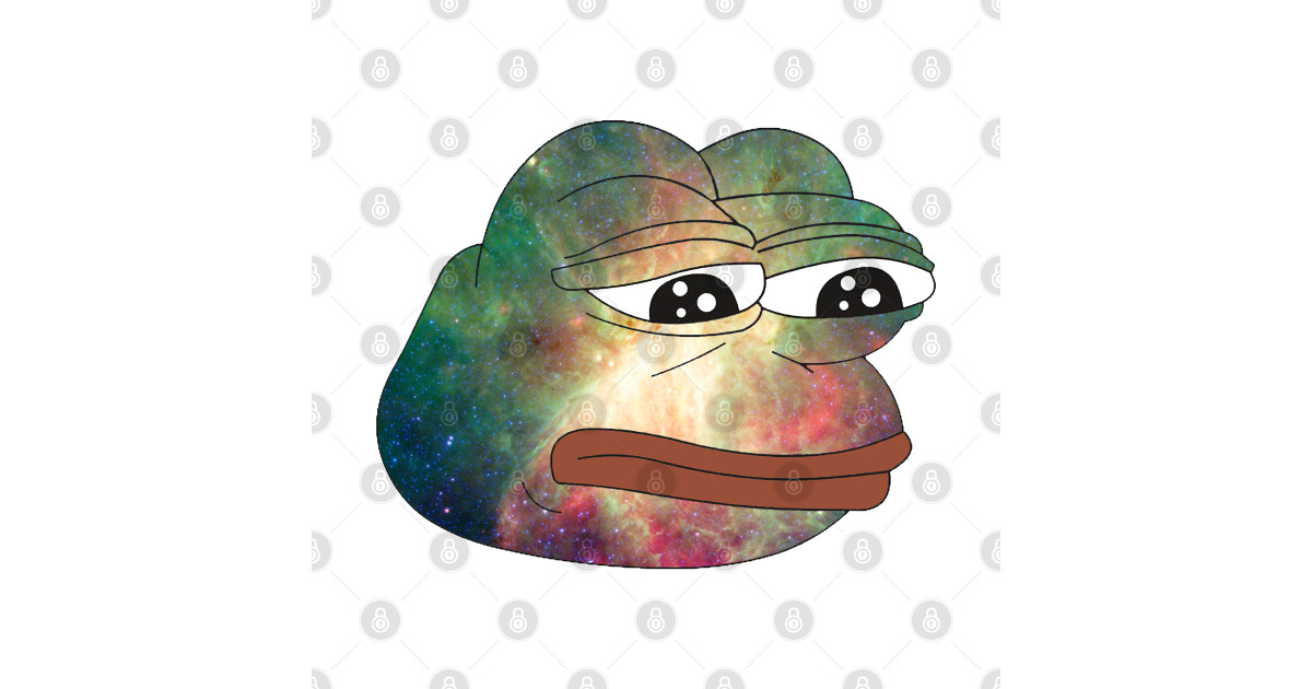 Galactic Sad Pepe The Frog - Might be Lucifer - Pepe The Frog - T-Shirt ...